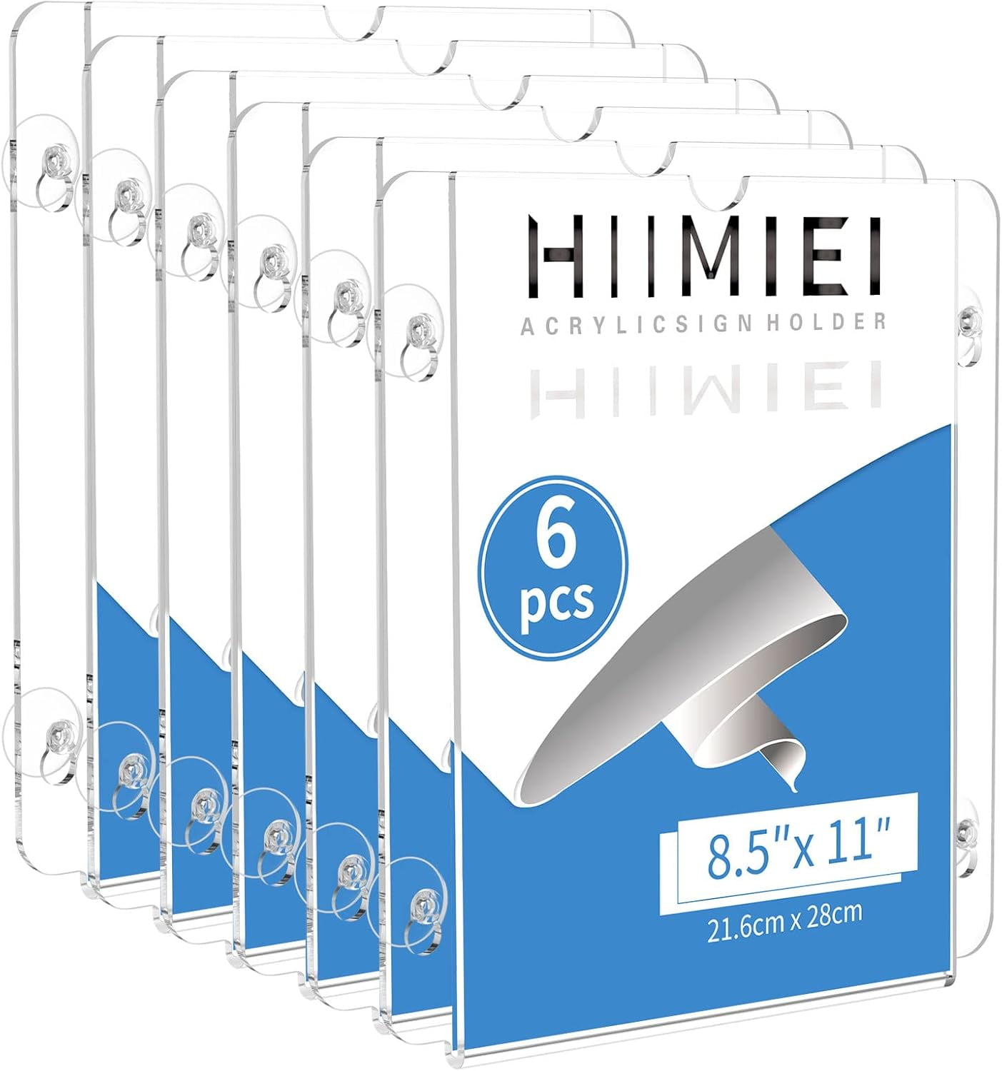 Acrylic Window Sign Holder with Suction Cup 8.5 X 11, Clear Acrylic ...