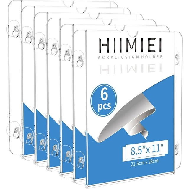 Acrylic Window Sign Holder with Suction Cup 8.5 X 11, Clear Acrylic ...