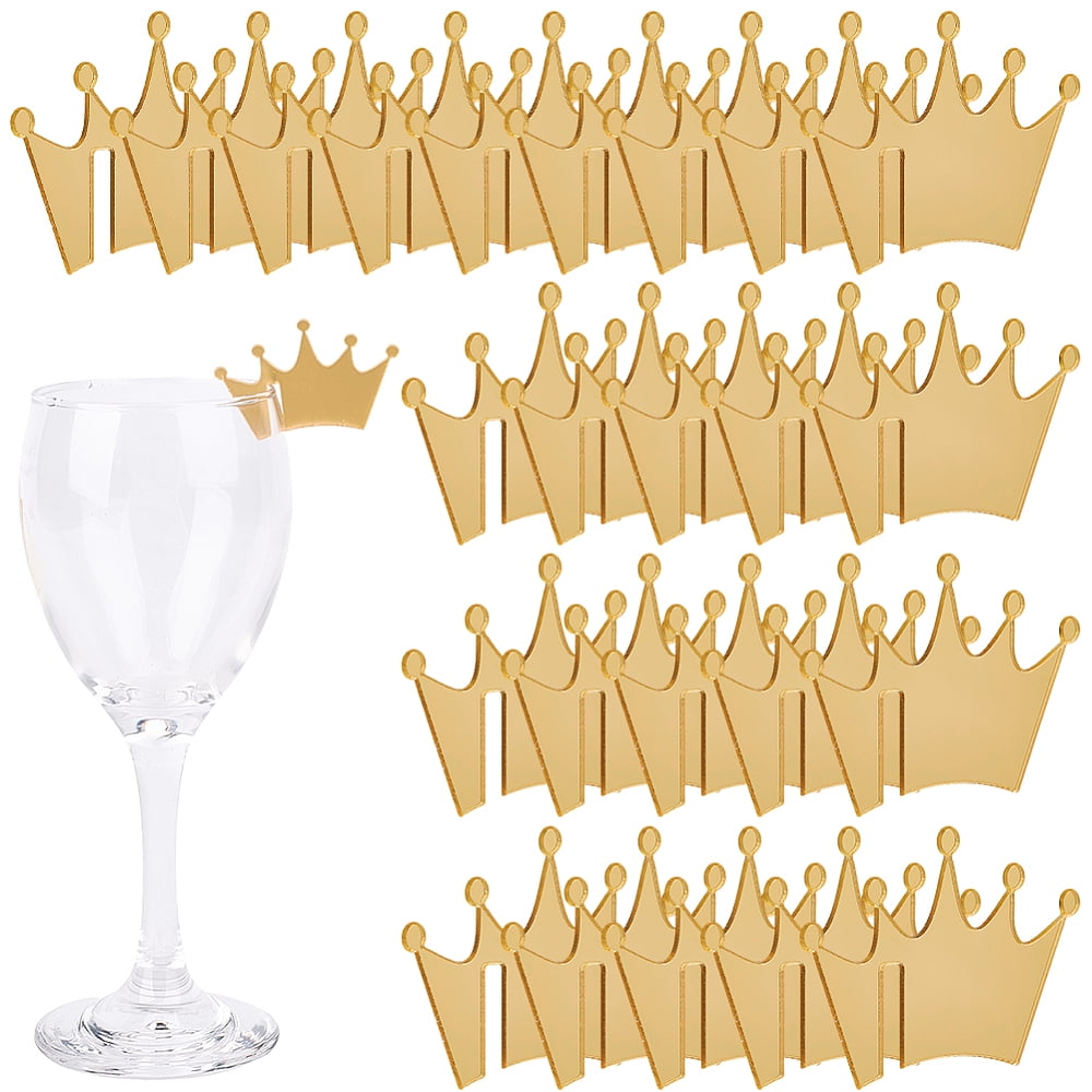 Acrylic Wine Glass Charms Goblet Marker 31x49.5x0.6mm diy - Walmart.com