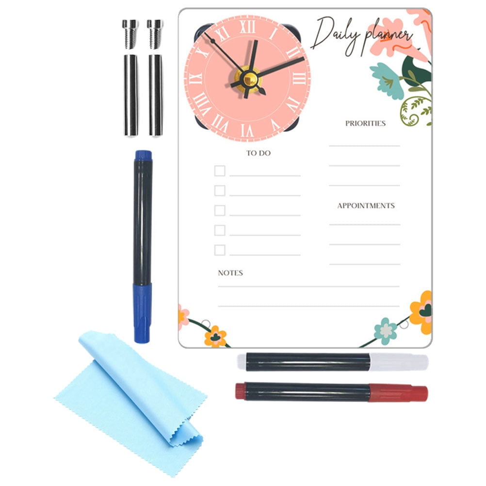 Acrylic Writing Message Board Desktop Notepad Memo White Office Decor ...