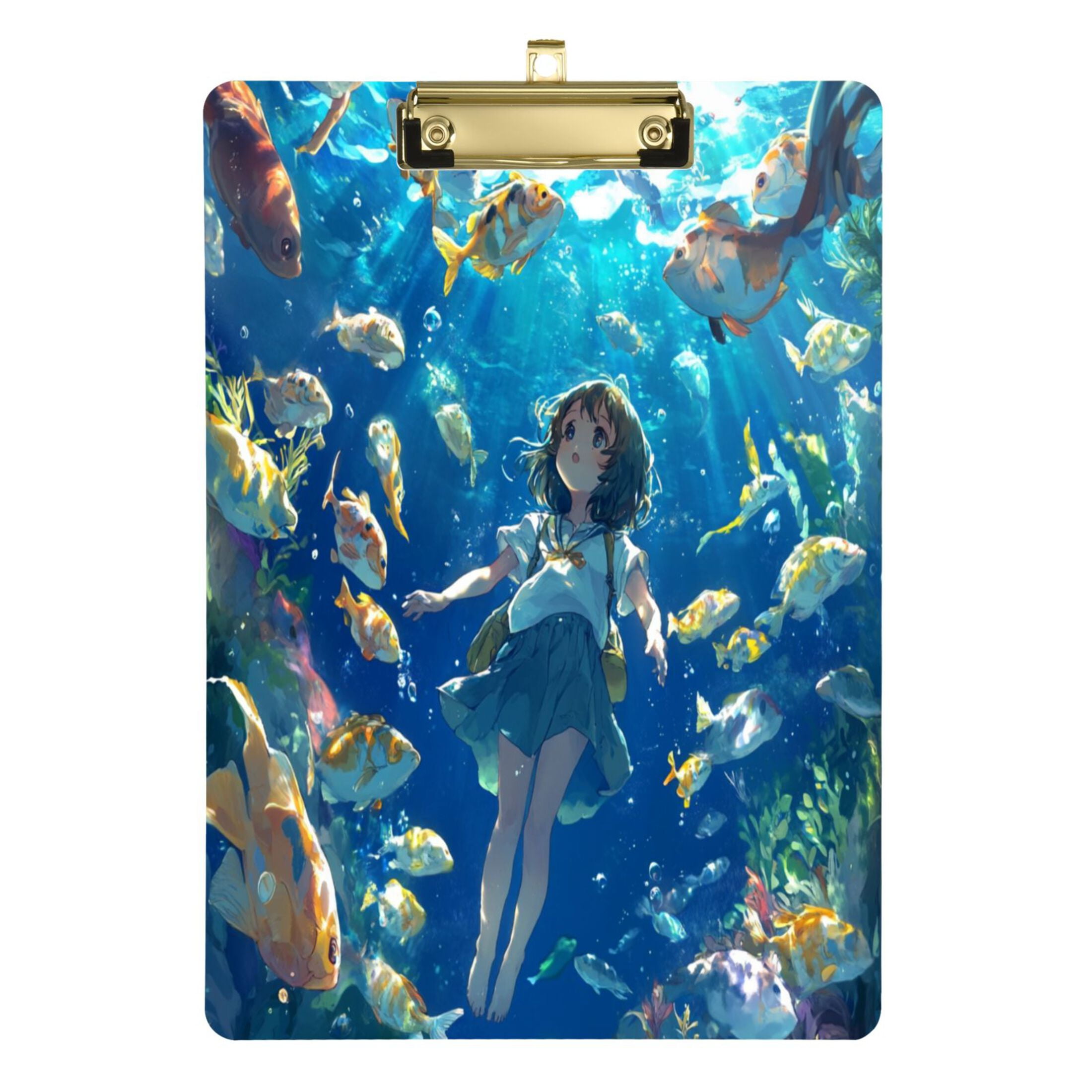Acrylic Writing Tablet,An Undersea World Girl12.5"×9"Rectangular One ...