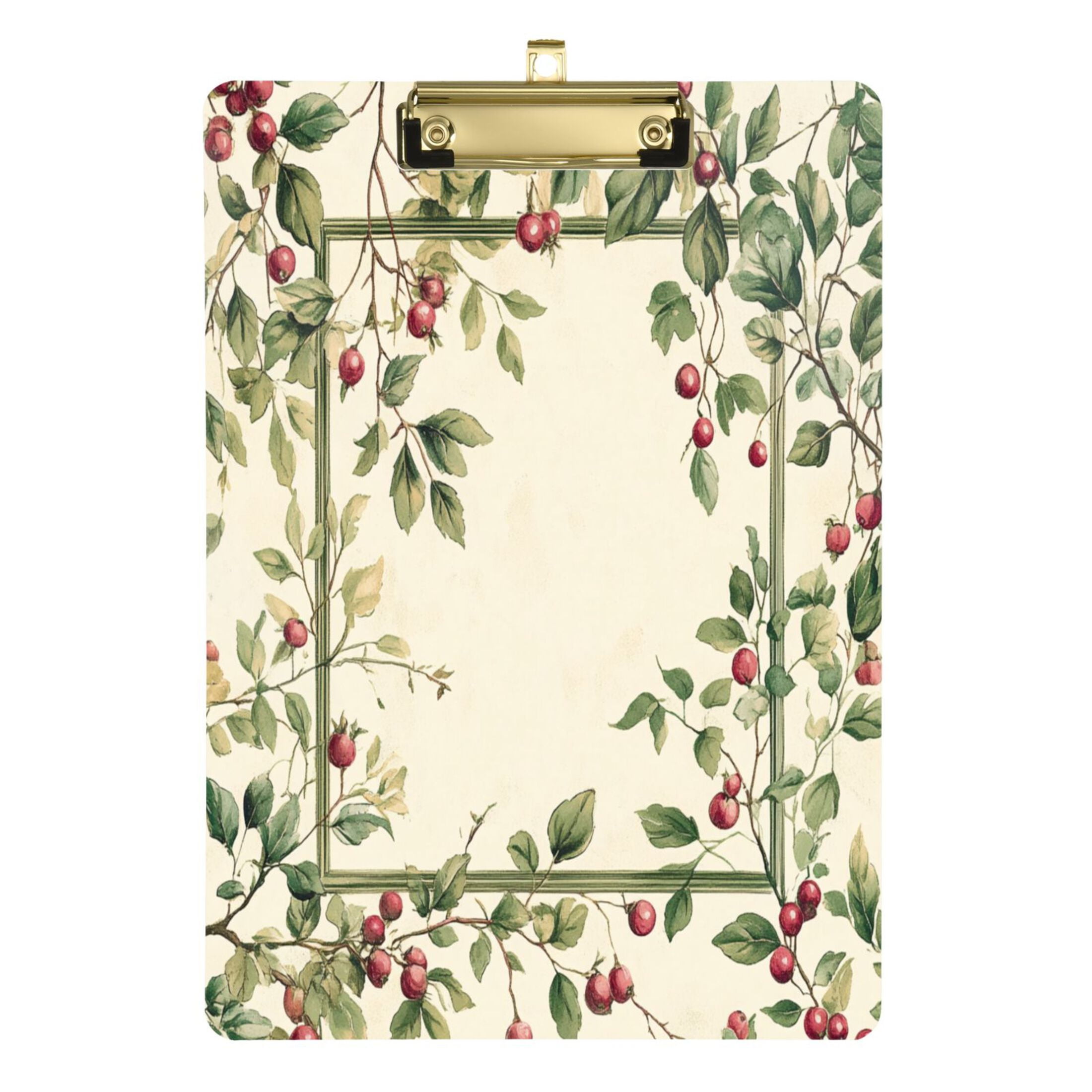 Acrylic Writing Tablet,Red Fruit Pattern12.5"×9"Rectangular One-sided ...