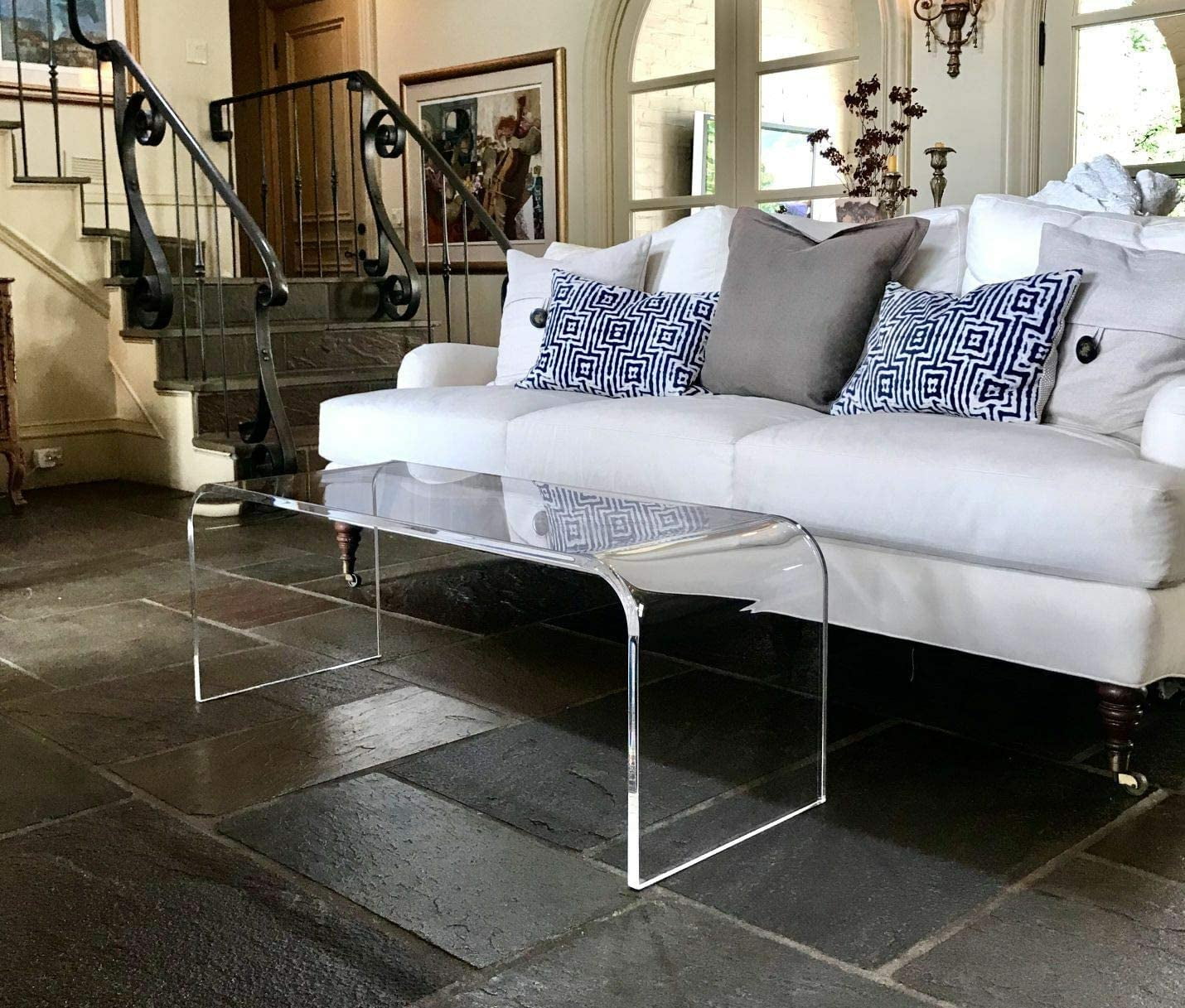 Acrylic coffee table 48" x 24" x 18" made of .750" thick Acrylic/Lucite ...