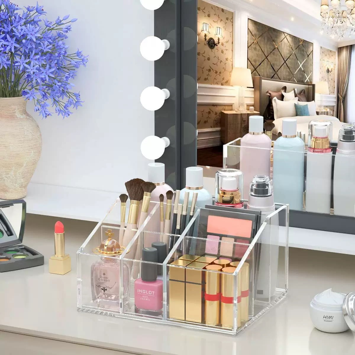 Acrylic crystal transparent multi grid desktop information document ...