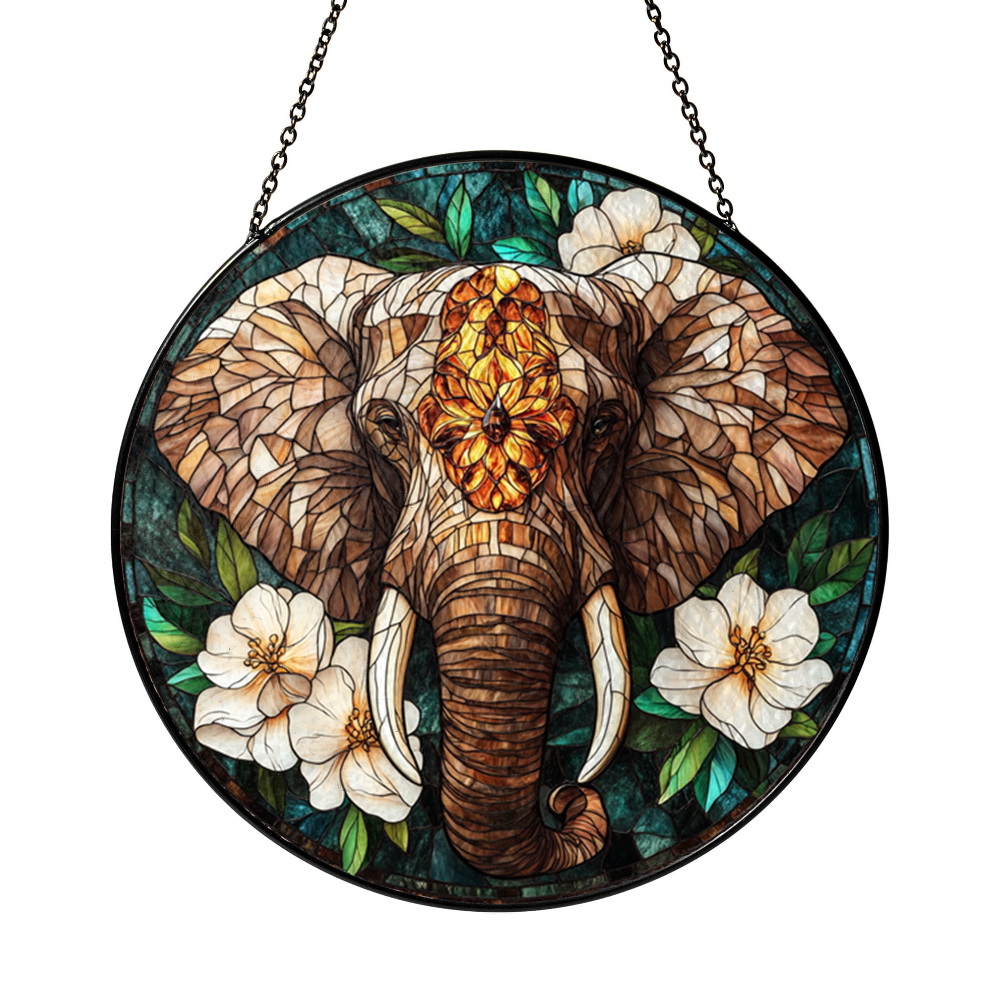 Acrylic elephant window hanging, nature themed ornament for women or ...