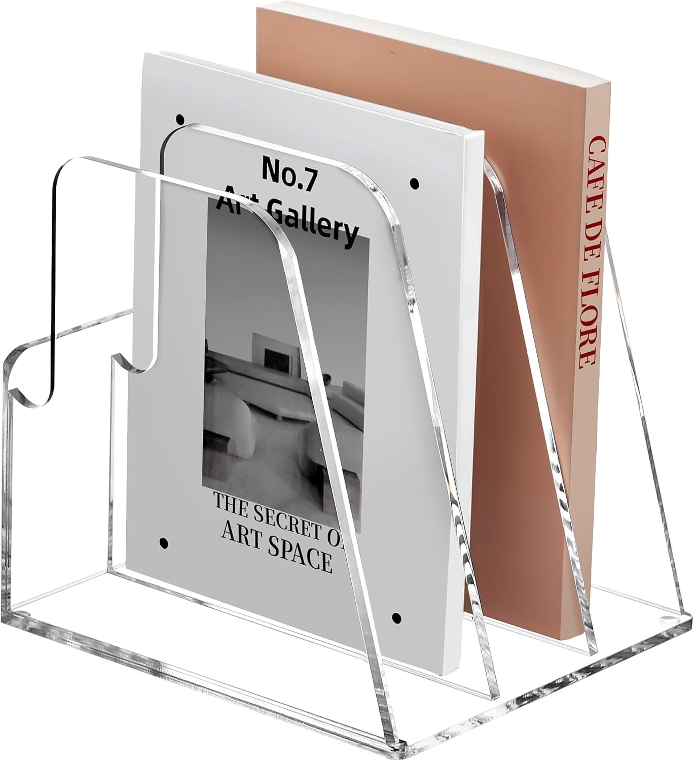 Acrylic file organizer, transparent magazine file rack desktop ...