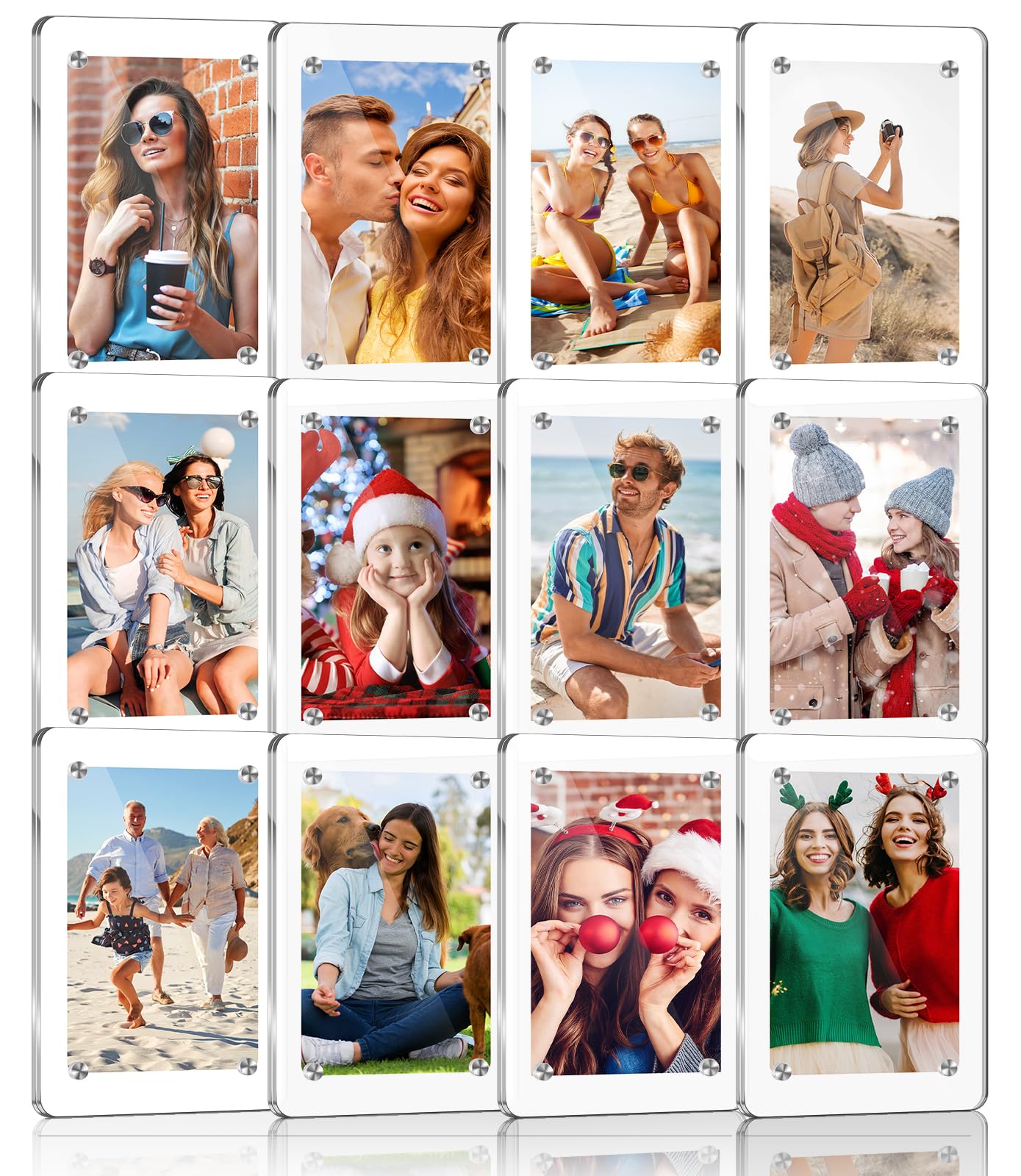 Acrylic magnetic picture frame, mini photo frames for refrigerator ...