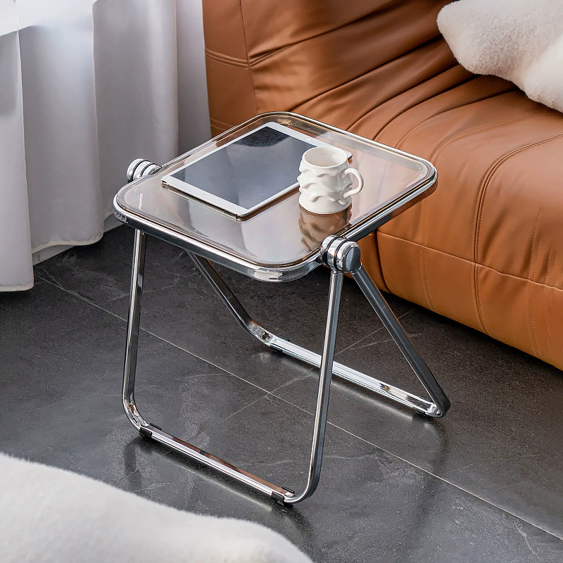 Acrylic transparent small side table home living room sofa small coffee ...