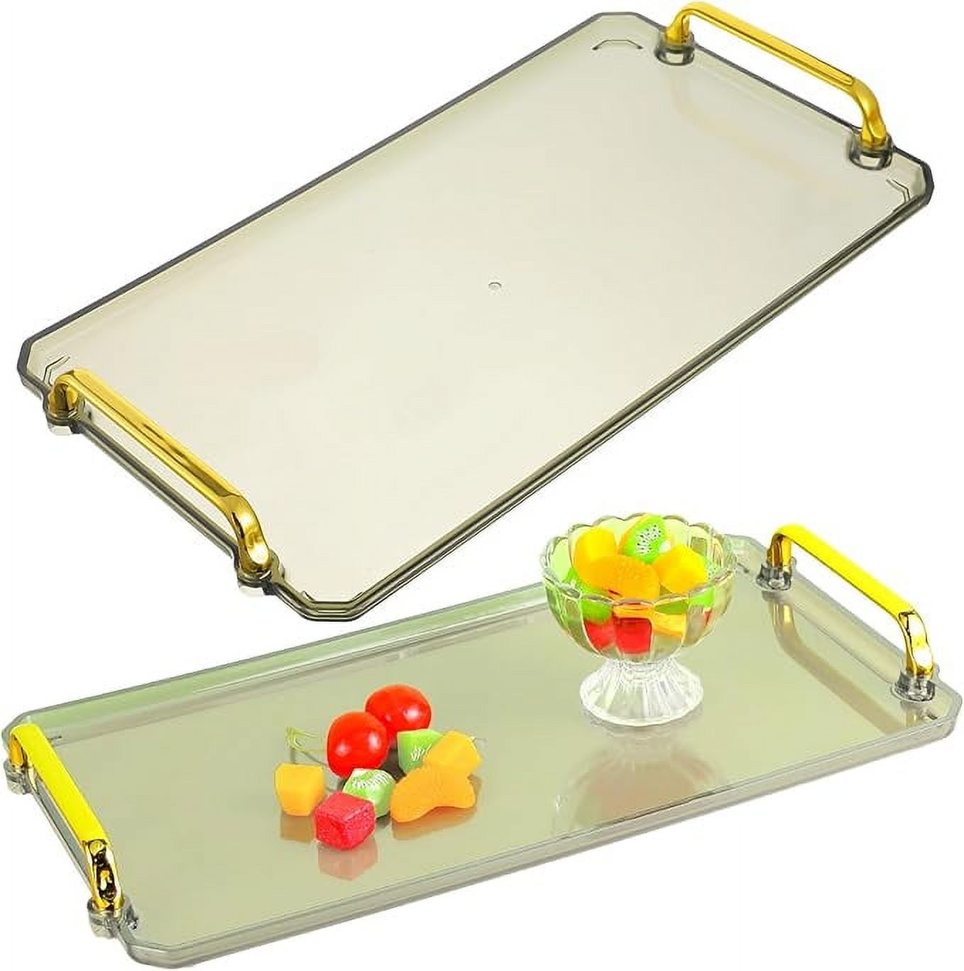 Acrylic trays, large-sized trays with handles, plastic decorative trays ...