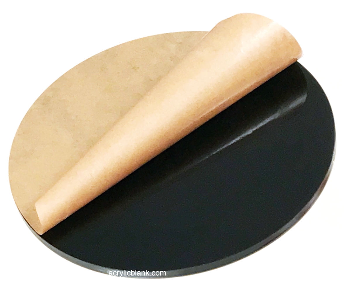 Acrylicblank Glossy Black Acrylic Circle Disc Round 2 Pieces (3/16 ...