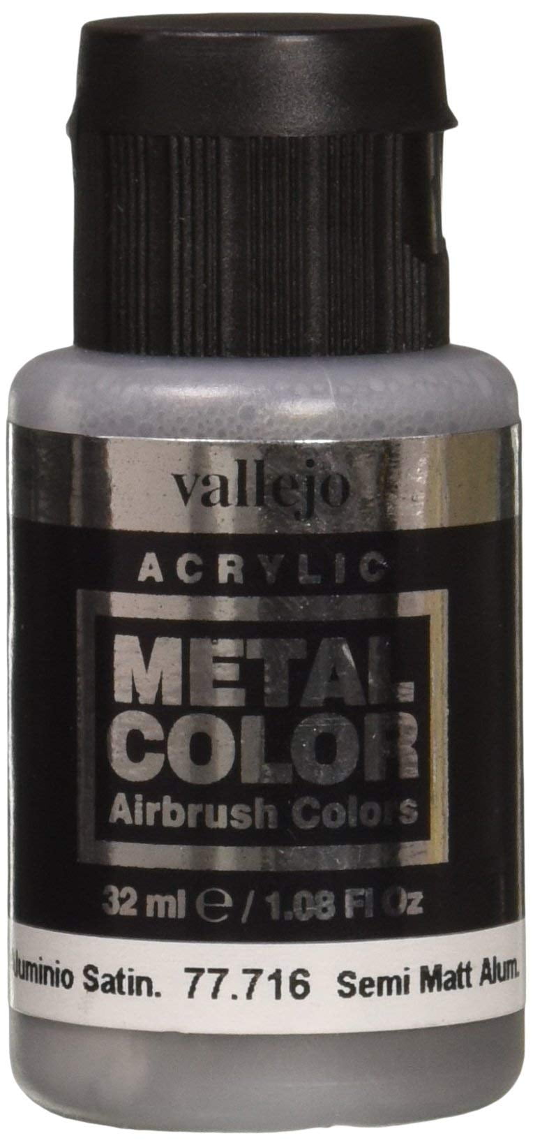 Acrylicos Vallejo VJP77716 32ml Semi Matte Aluminium Metal Color ...