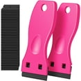 AcserGery Plastic Razor Blade Scraper, 2 Pack Razor Scraper with 100 ...