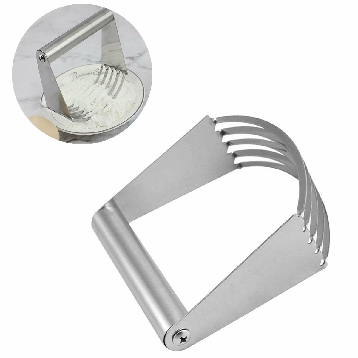 AcserGery Stainless Steel Dough Kneader, Multifunction Flour Mixer, Oil ...