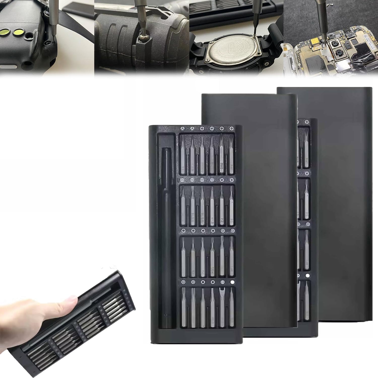 Acssart Screwdriver, 24 In 1 Electric Screwdriver Set, Mini Electric ...