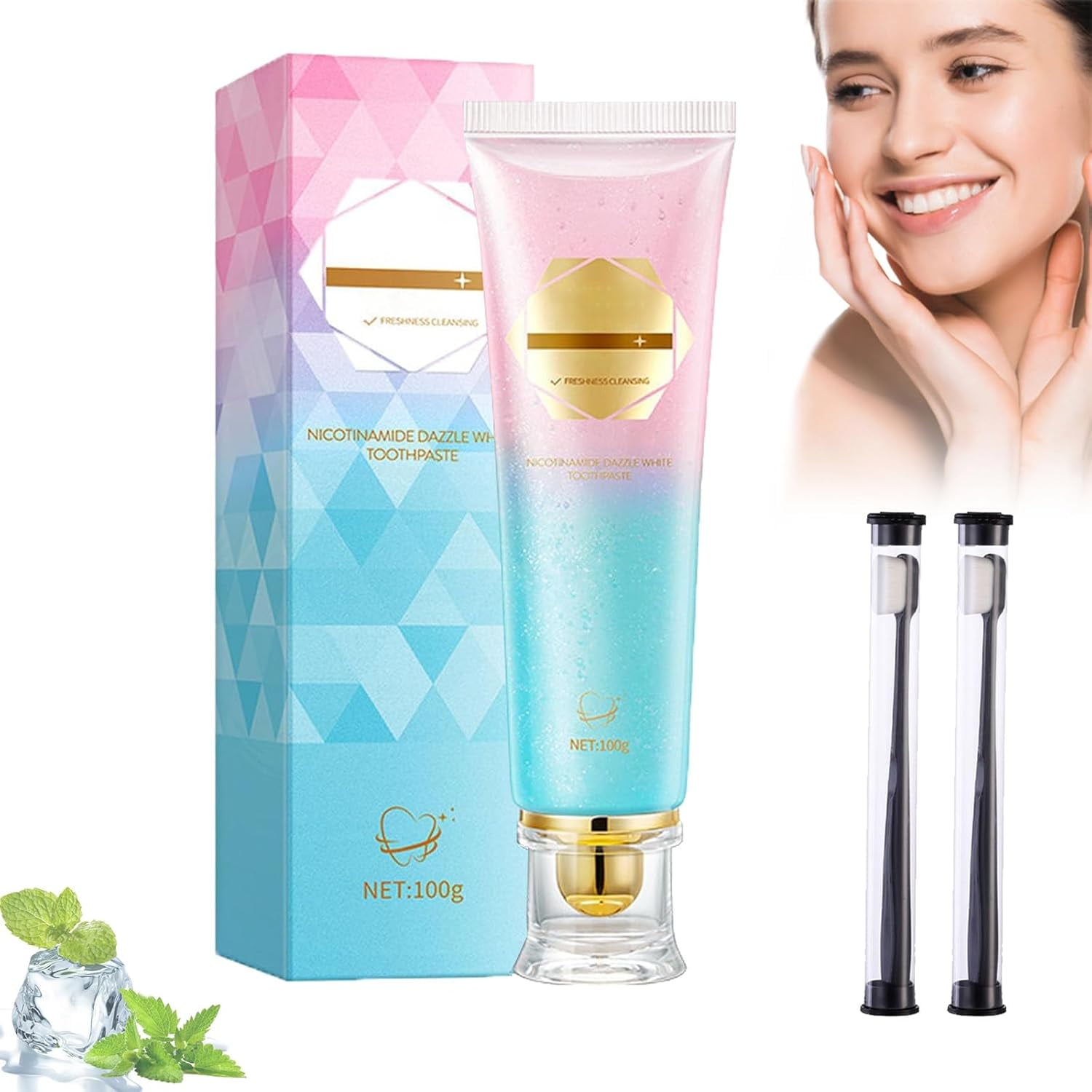 Acssart Toothpaste, Acssart Radiant Toothpaste, Strictrigid Niacinamide ...