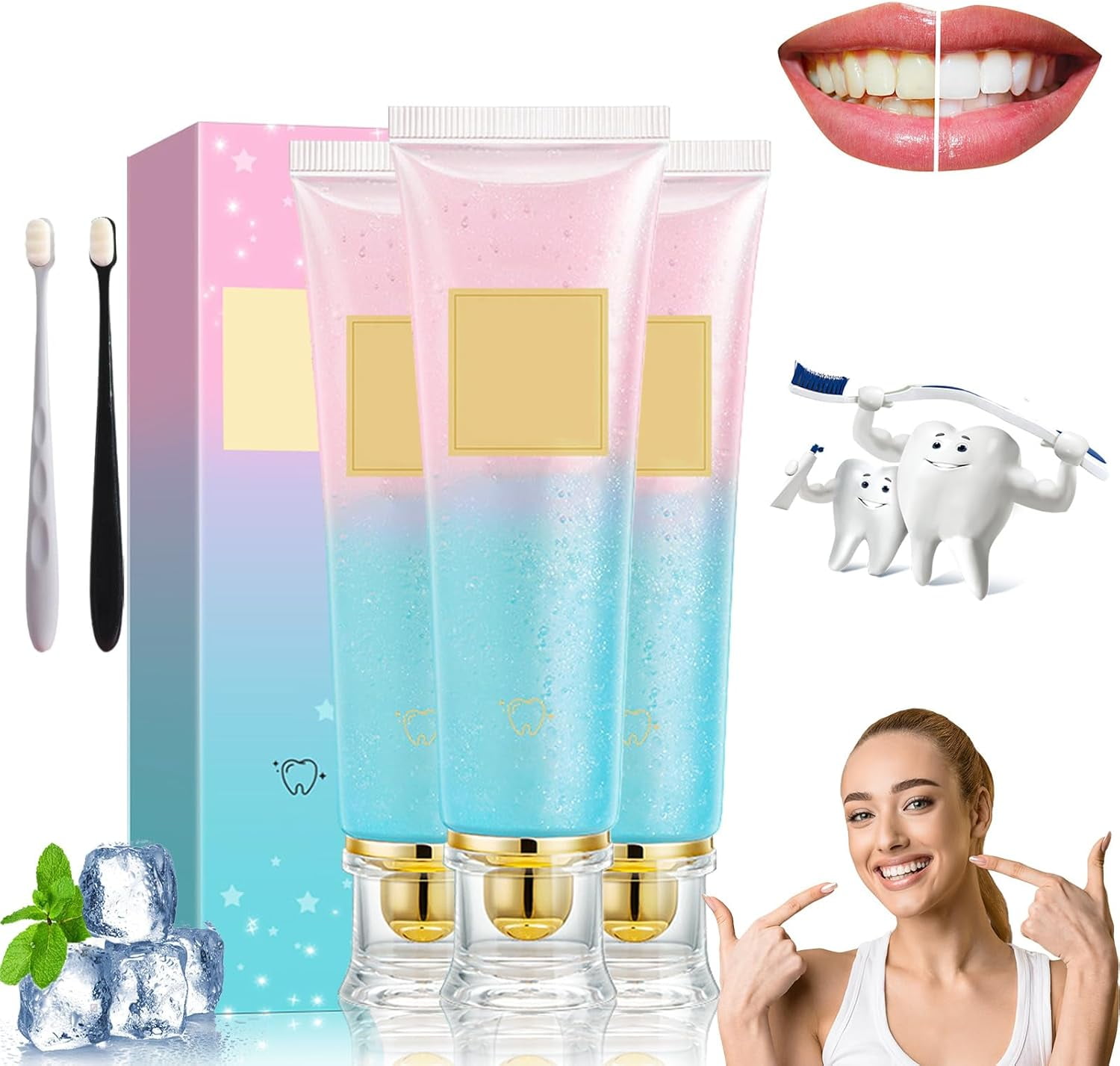 Acssart Toothpaste,Easilyous Bright White Toothpaste,Niacinamide ...