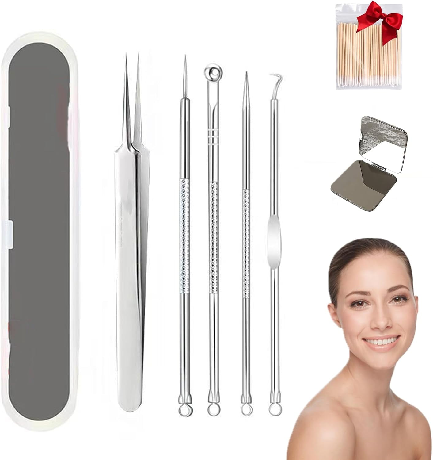 Acssart Tweezers, Usiveinborn Blackhead Remover, Stainless Steel ...