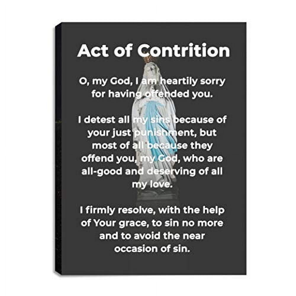 Act of Contrition | 24x36in| Christian Canvas Wall Art with Bible ...