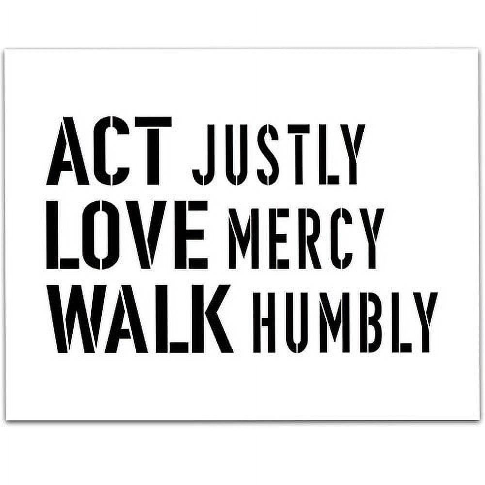 Act Justly Love Mercy Walk Humbly - 11x14 Unframed Typography Art Print ...