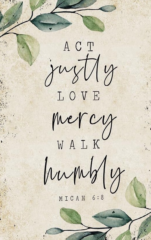 Act Justly Love Mercy Walk Humbly Wall Art Micah 6 8 Wall Art Vintage ...