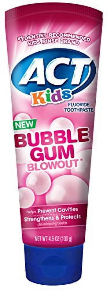 Act Kids Bubblegum Blowout Toothpaste, 4.6 Ounce (Pack of 10) - Walmart.com