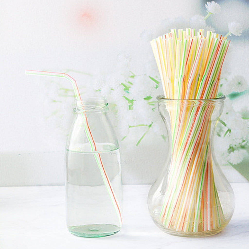Act Now！ Party supplies straws HIMIWAY [400 Pcs] Flexible Disposable ...