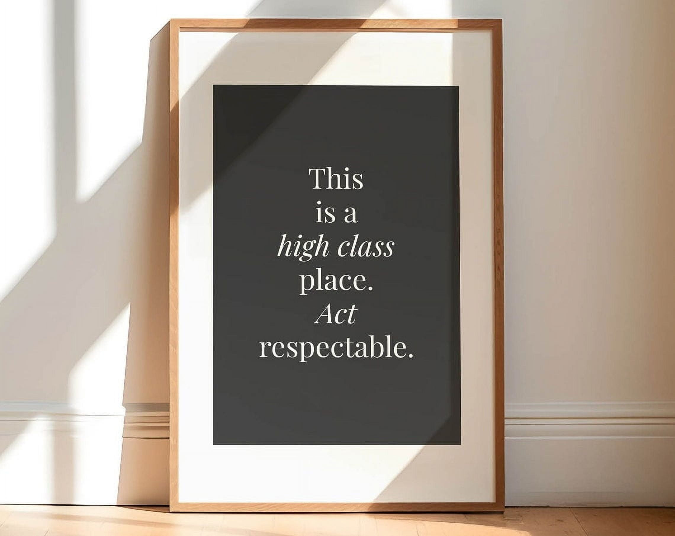 Act Respectable Bathroom Art Print Bathroom Wall Decor Guest Bathroom ...