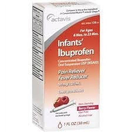 Actavis Infant's Ibuprofen Dye Free Berry 1 oz. - Walmart.com