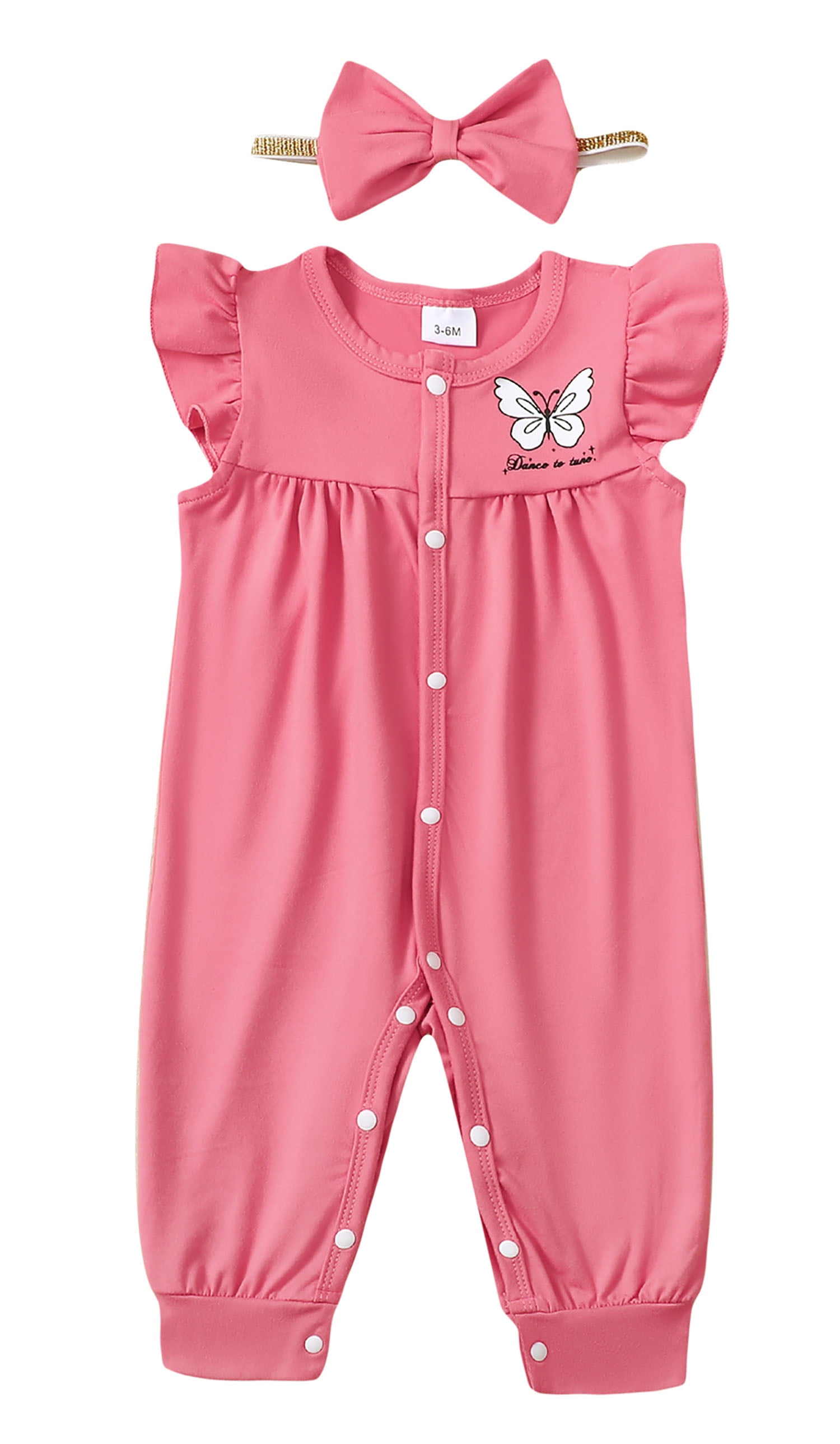 Actgleam Baby Girl Romper Ruffle Sleeveless Animal Print Cute Jumpsuit ...