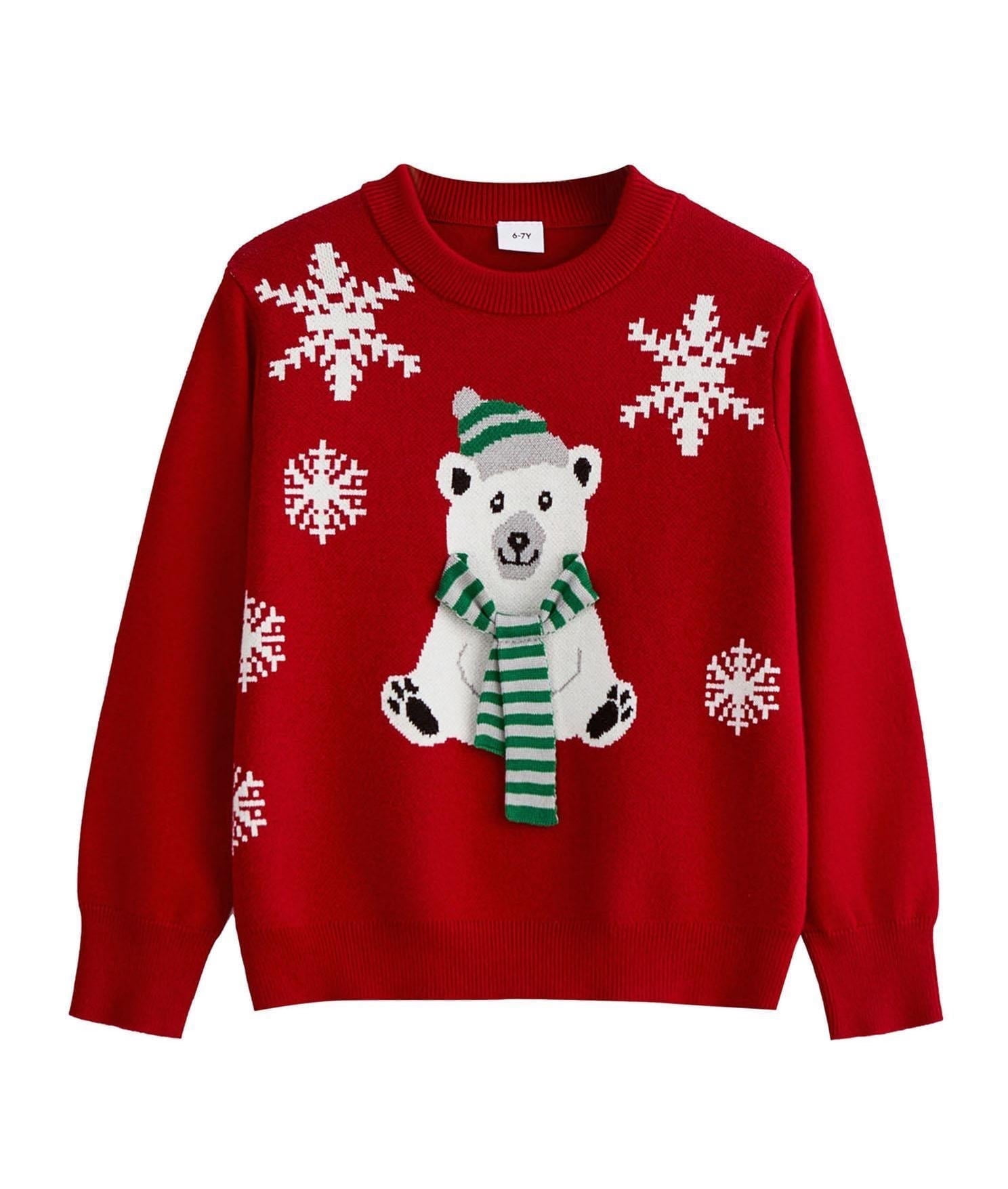 Actgleam Girls Christmas Sweaters Holiday Winter Boys Long Sleeve ...