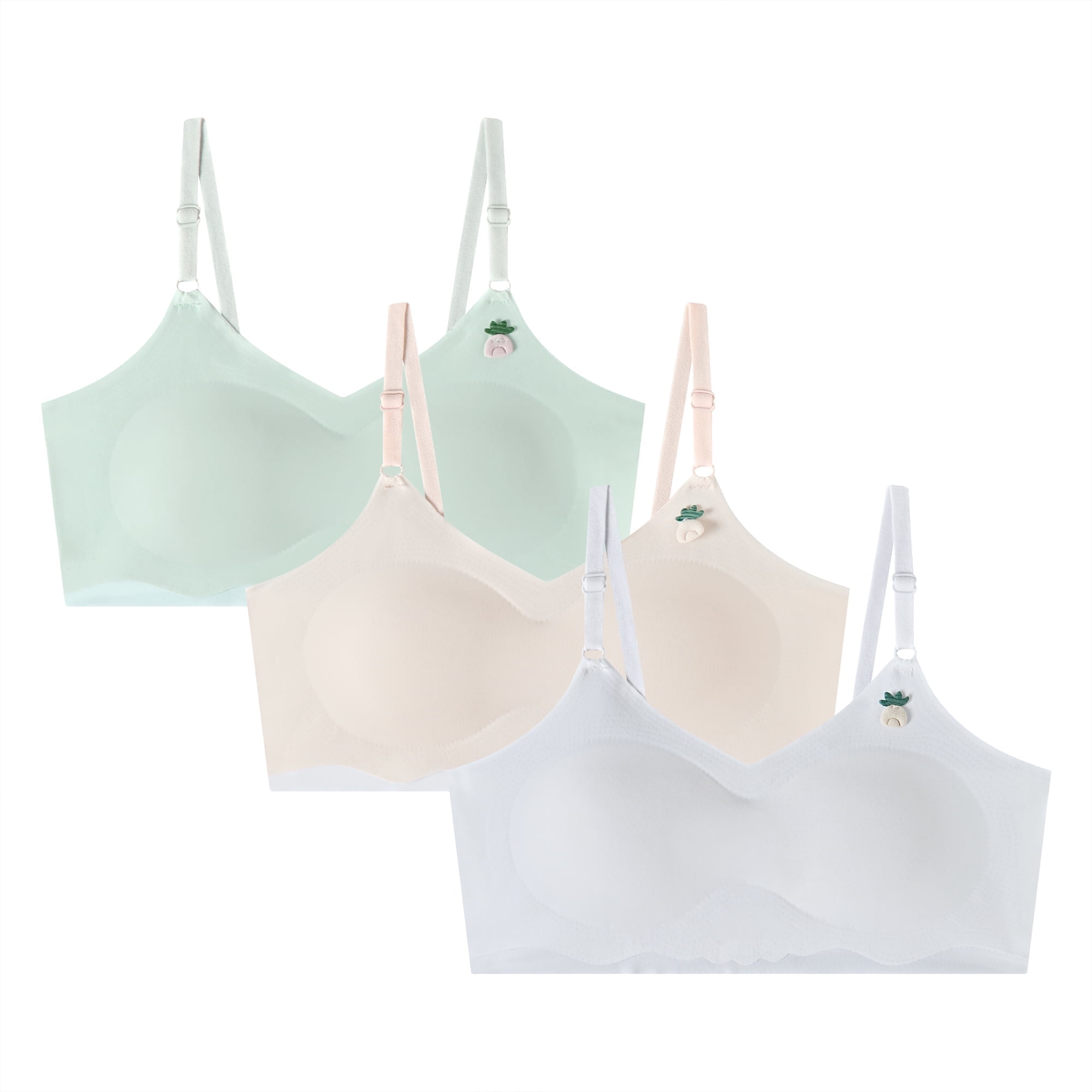 Actgleam Girls Padded Training Bras, Adjustable Seamless Sports Bras ...