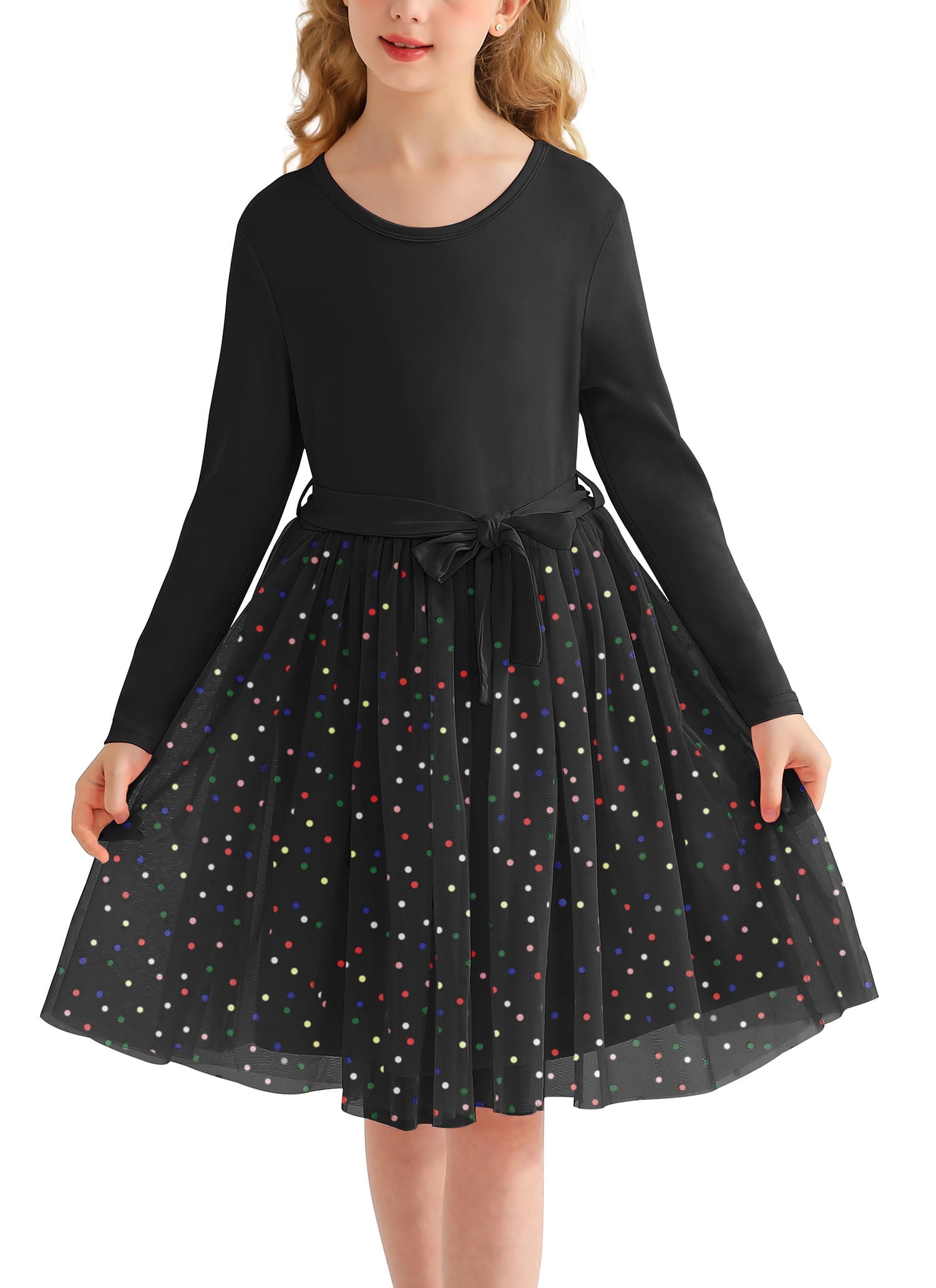 Actgleam Toddler Girls Tutu Dress long Sleeves Tulle for Girl Dresses ...