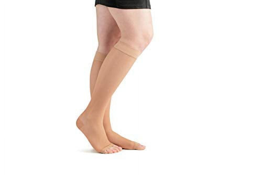 Actifi Women's Sheer Knee High 20-30 mmHg Compression Stockings, Open ...