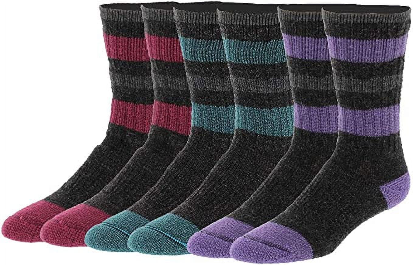 Actifi Women’s Thermal Cabin Sock, Assorted Stripes - 3 Pairs Gift Set Med/Large - Walmart.com