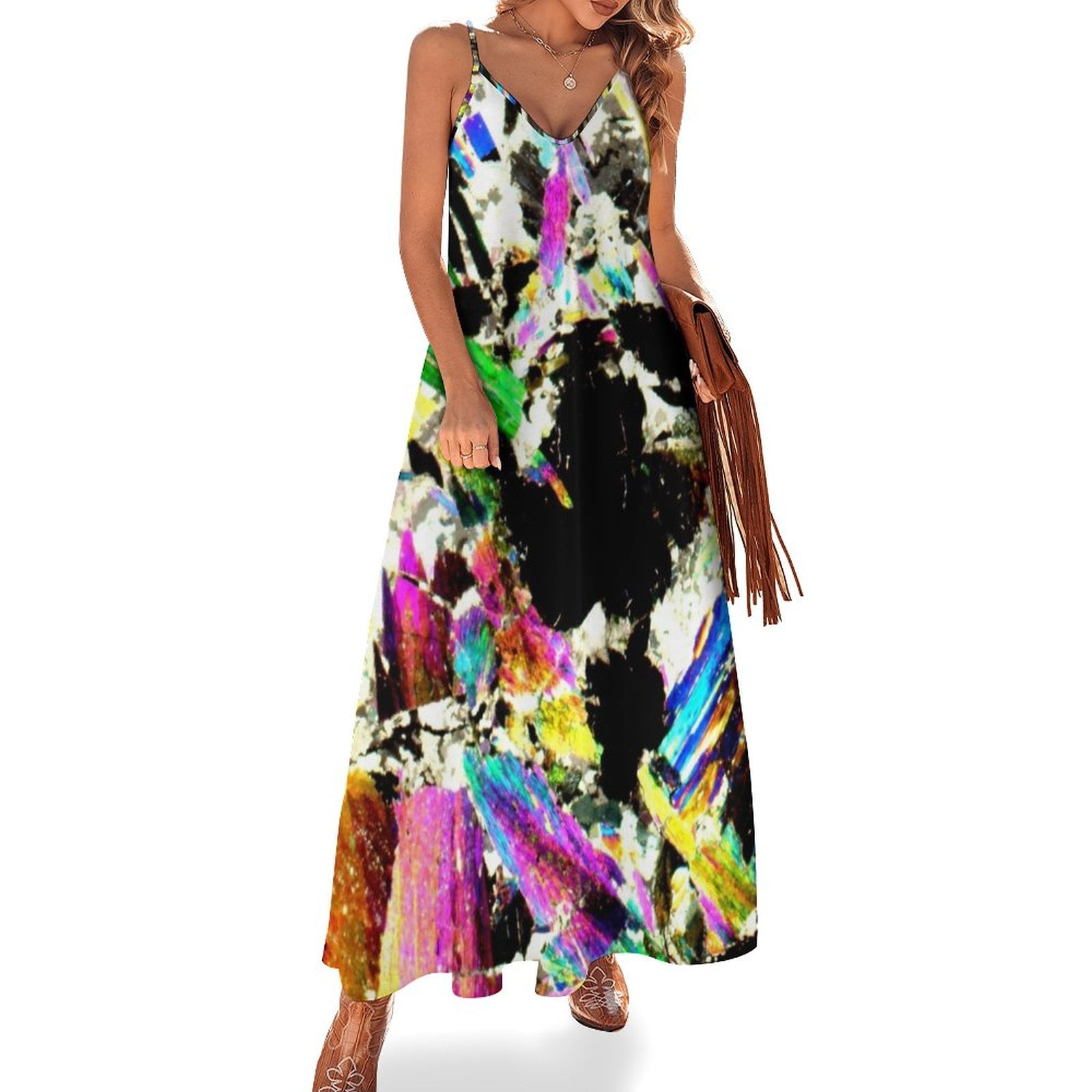 Actinolite Thin Section Print Sleeveless Dress dress women summer Women ...