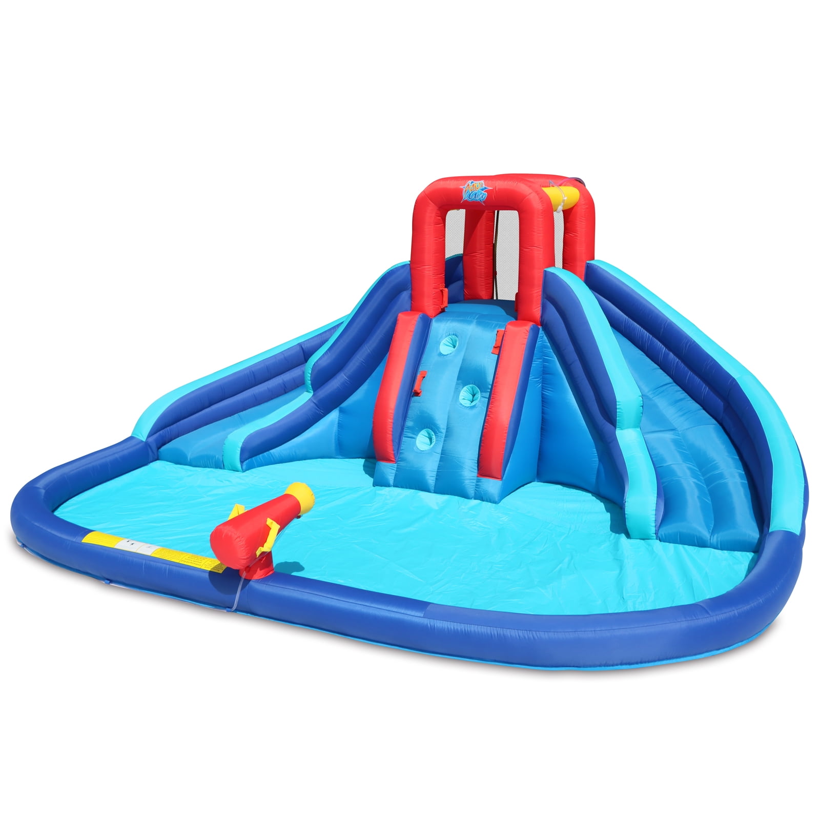 Action Air Water Slide, Inflatable Waterslide with Large Pool, Blue ...