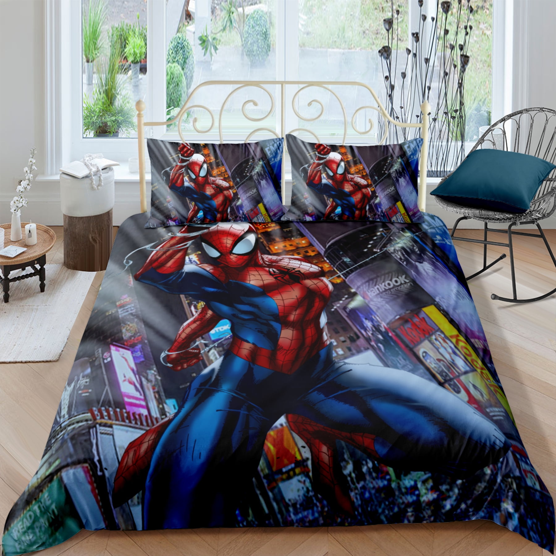 Action Bedding Set Duvet Cover & Pillowcases Vibrant Times Square ...