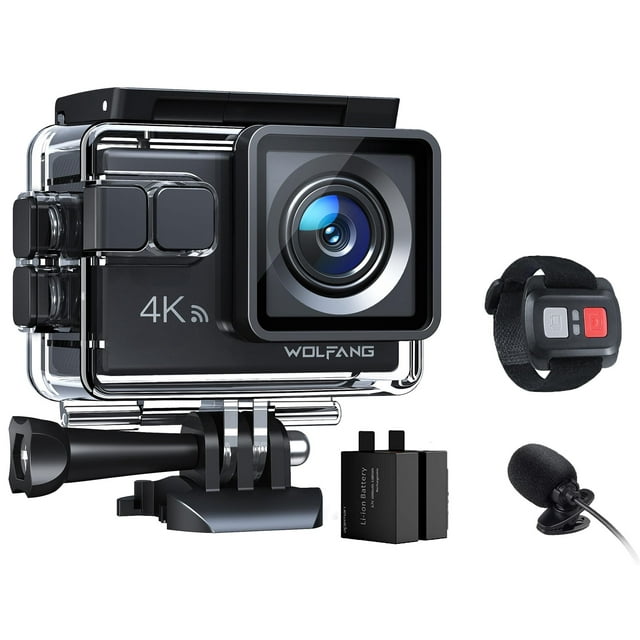 Action Camera 4K 20MP with External Microphone PC Webcam WiFi Vlogging ...