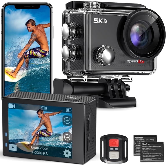 Action Camera 4K 30FPS Waterproof Camera Underwater 131FT with EIS WiFi ...