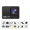Action Camera 4K 60fps/30fps With Remote Control Screen Waterproof ...