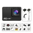 Action Camera 4K 60fps/30fps With Remote Control Screen Waterproof ...