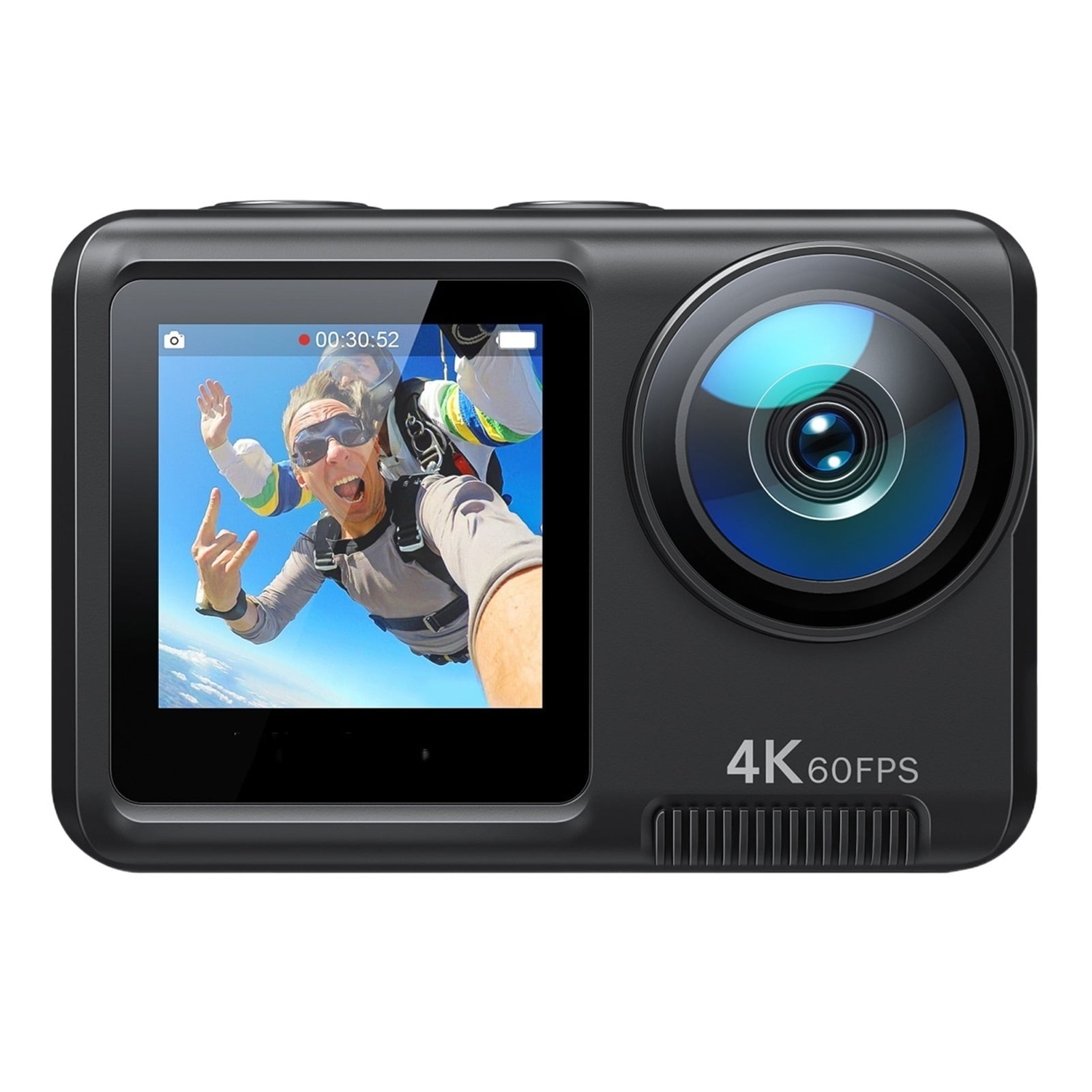 Action Camera 4k/60fps Dual-Screen 32ft Waterproof with 1350mAh Batties ...