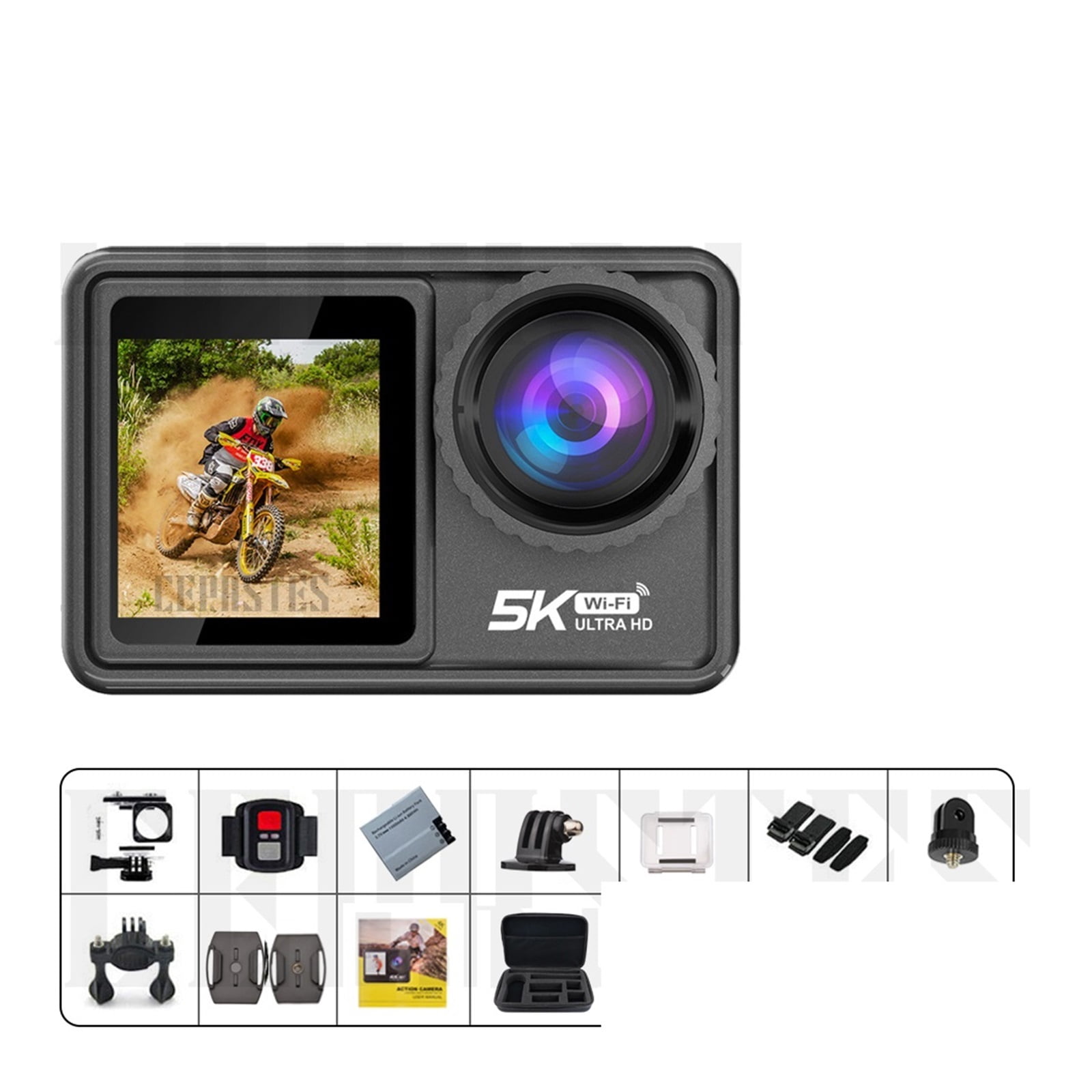 Action Camera 5K 4K 60FPS EIS Interchangeable Lens 48MP Zoom Electronic ...