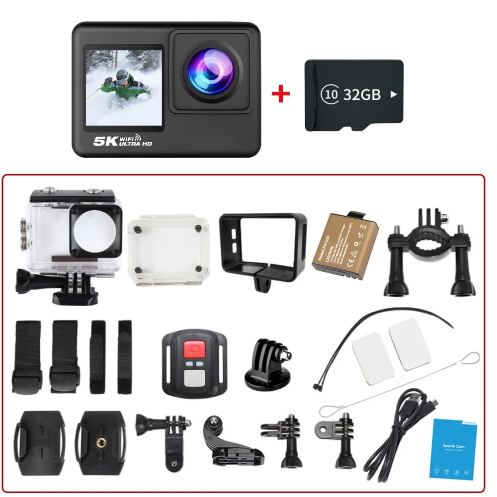 Action Camera 5K 4K60FPS EIS WiFi 170D 2.0'' Touch Screen 30M ...