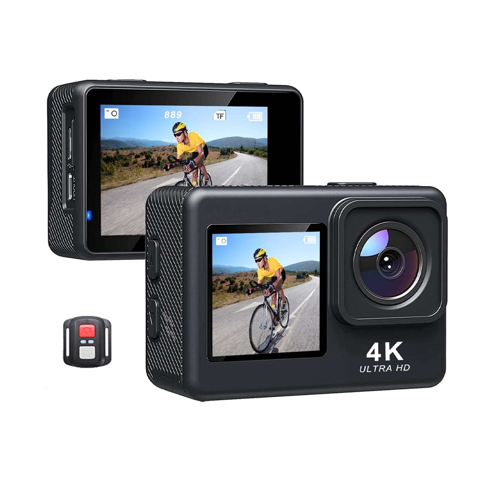 Action Camera, 60fps 4K Action Camera 16MP 2.0 Inch LCD EIS 4x Zoom ...