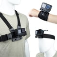 Action Camera Accessories Head Strap + Chest Mount Wrist Compatible ...