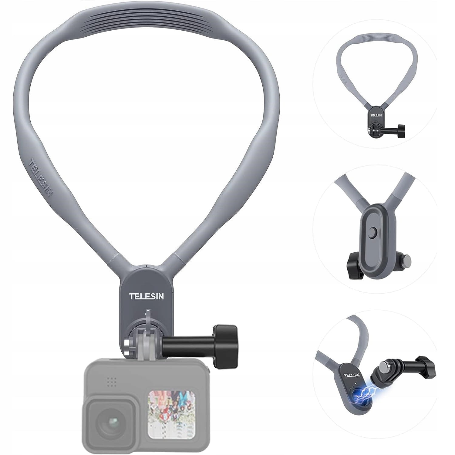Action Camera Neck Bracket Magnetic Neck Bracket, Gopro12 Collar 360 x4 ...