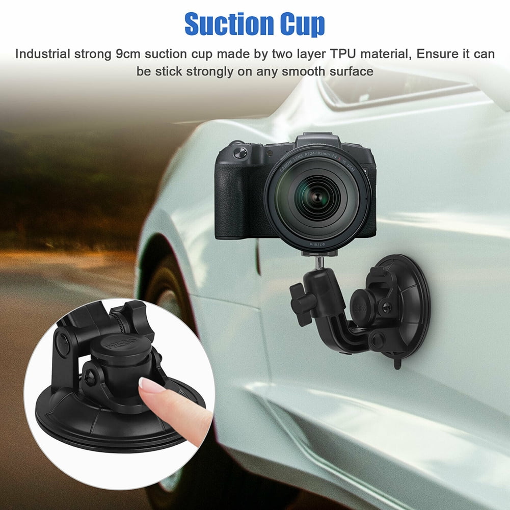 Action Camera Suction Cup Mount 360 Degrees Car Windshield Camera ...