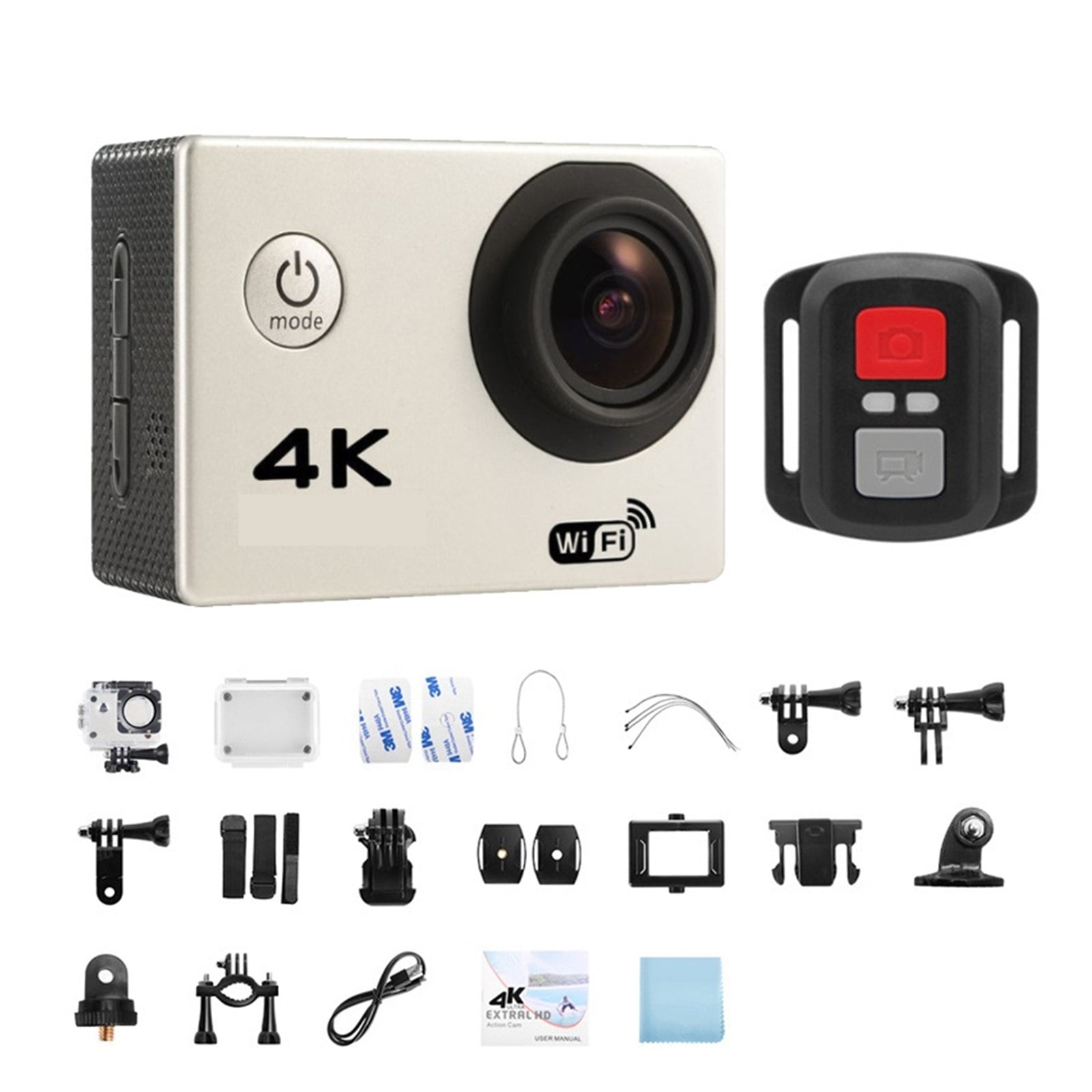 Action Camera Ultra HD 4K/30fps 2.0-inch 170D Underwater Waterproof ...