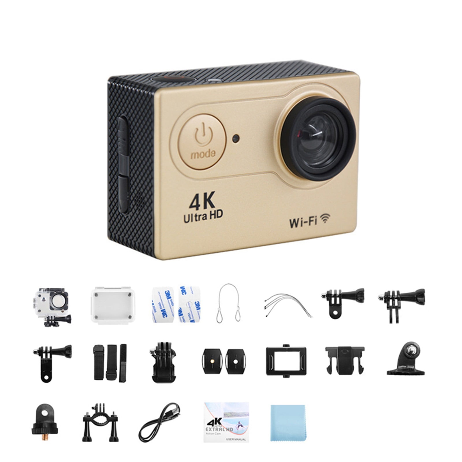 Action Camera, Ultra HD 4K/30fps Outdoor Mini Action Camera Remote ...